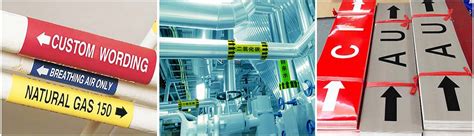 Custom Water Pipe Identification Labels Improve Safety Low Moq