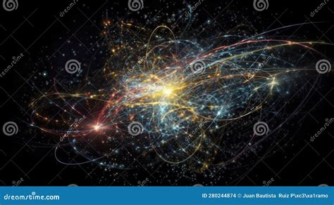 Particles Collision In Hadron Collider Astrophysics Concept Ai