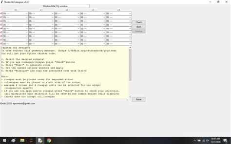 python program to tkinter designer app using the python tkinter