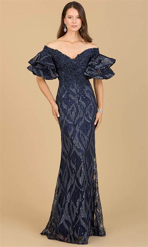 Lara Dresses 29190 Tiered Sleeve V Neck Evening Gown Couture Candy