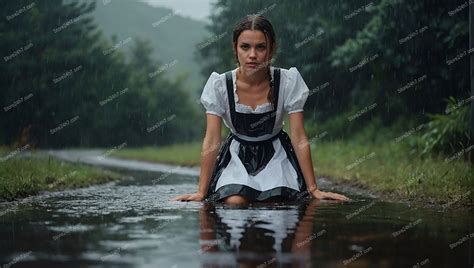 Rain Soaked Traditional Dress Woman Image 4080 X 2304 Px