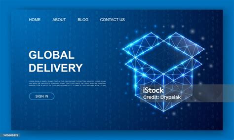 오픈 박스 3d 다각형 웹 사이트 템플릿 배달 디자인 일러스트 개념 홈페이지 프로모션 배너 디자인에 대한 낮은 폴리 선물 상자