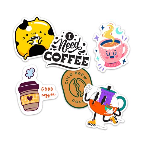 Calx Café Sticker Pack Paquete De Calcomanías Con Mucha Onda