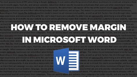How To Remove Margins In Word Easy Method Youtube