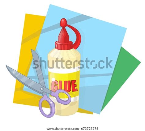 Paper Scissors Glue Vector Stock Vector Royalty Free Shutterstock