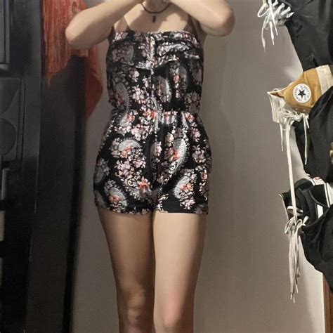 Romper Need To Be Ironed Pink Red And White Depop