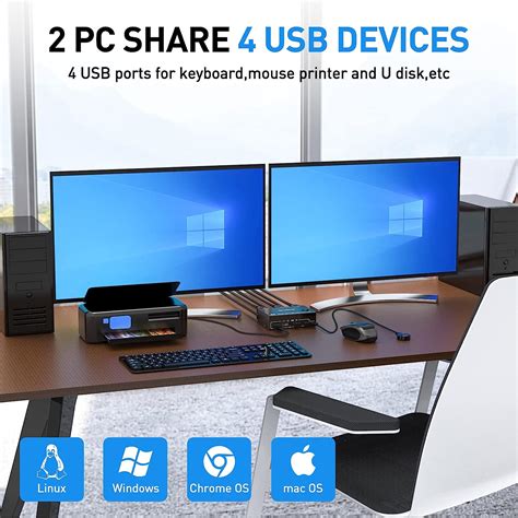 Buy Dual Monitor KVM Switch DisplayPort K Hz K Hz In Out DP KVM Switch And USB