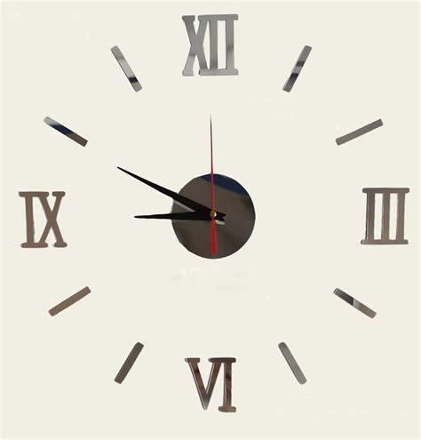 ᐉ Часы настенные 3d Switch с регулируемым диаметром 38 см Зеркально серебристый 511 • Купить в