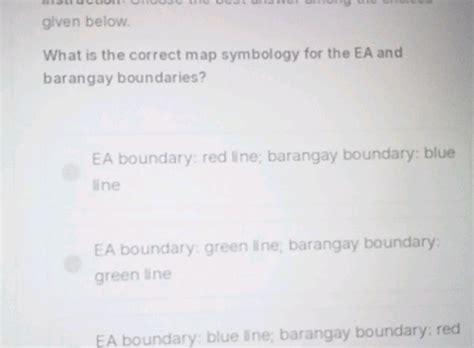 Given Below What Is The Correct Map Symbology StudyX