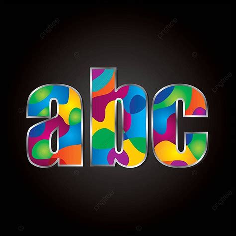 الأبجدية الملونة الأبيض Abc الأبجدية المتجه أبيض Abc الأبجدية Png