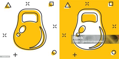 코믹 스타일의 벡터 만화 아령 피트니스 체육관 아이콘 바벨 컨셉 일러스트 일러스트 픽토그램 보디 빌딩 스포츠 비즈니스 스플래시 효과 개념 건강한 생활방식에 대한 스톡 벡터