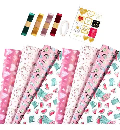 8 Hojas De Papel For Envolver Regalos Papel De Regalo Con Cuotas Sin