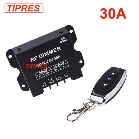 Key RF Remote Control Wireless LED Single Color Dimmer Switch Controller V V DC A In