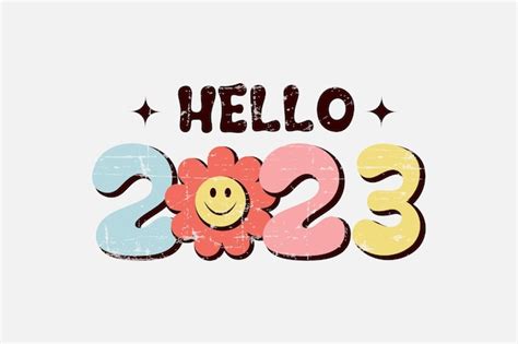 Premium Vector Hello 2023 Happy New Year Design