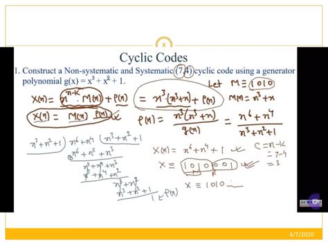 Presentation On Cyclic Codes Pptx Science