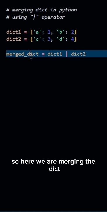 Best Way Of Merging Python Dictionaries Youtube
