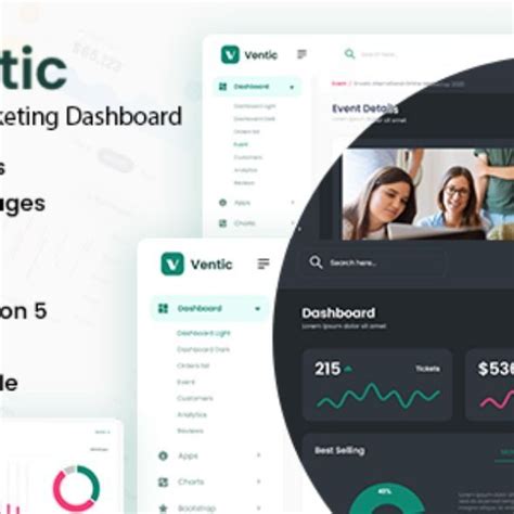Ventic Event Ticketing Bootstrap 5 Admin Template Website Design