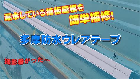プロ仕様折板屋根の補修は多摩防水ウレアテープにお任せ YouTube