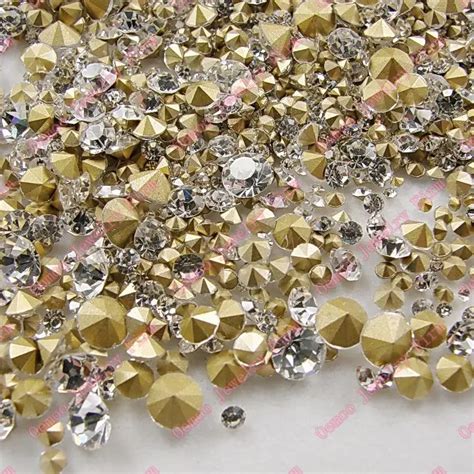 Ss5 Ss38 кристально чистые смешанные размеры около 500 шт для дизайна ногтей круглые стразы