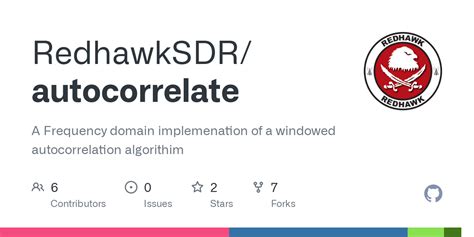 github redhawksdr autocorrelate a frequency domain implemenation of