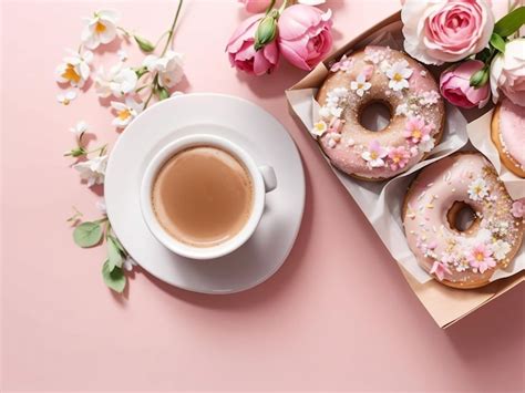 Premium Ai Image Spring Delights Delicious Donuts Premium Ai Image Spring Delights Delicious Donuts