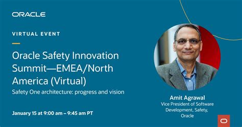 Amit Agrawal On Linkedin Excited To Be Speaking At The Oracle Safety Innovation Summit This Week…