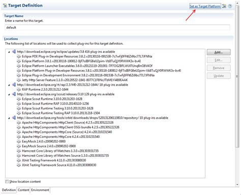 Scout HowTo 3 9 Defining A Custom Target Platform Eclipsepedia