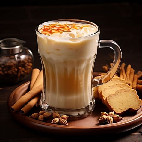 Premium Ai Image Photo Of Brown Sugar Ginger Milk Tea Ginger Infused