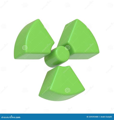 A Radioactive Hazard Symbol Depicted With Green Grass Isolated On A