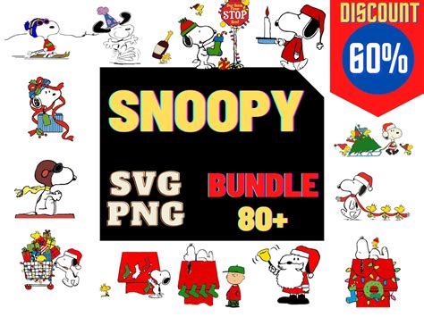 80 Bundle Snoopy Peanuts Svg File Png File Instant Download