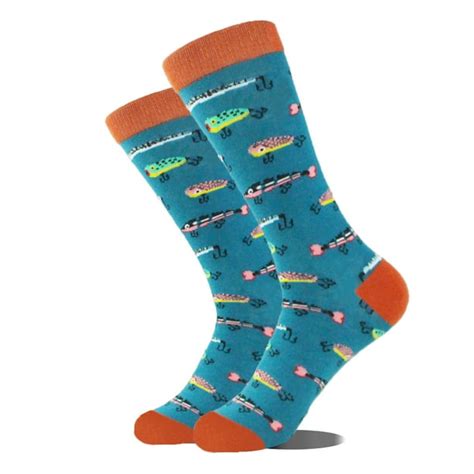 Calcetines De Tubo Medio Para Hombre Modernos Y Creativos Con