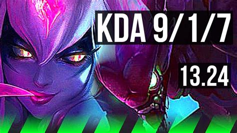 EVELYNN Vs KHA ZIX JNG 9 1 7 2 4M Mastery 1200 Games Legendary