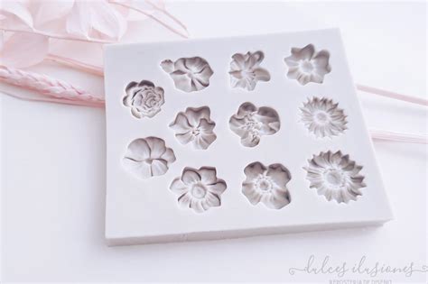Molde Silicona Flores 3 Dulces Ilusiones