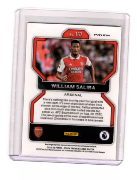 William Saliba Panini Prizm Epl 202223 Blu Giallo Verde Rc Eur 1748