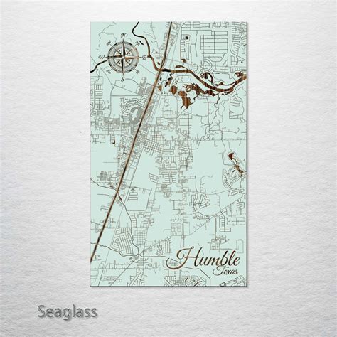 Humble Texas Street Map Street Map Humble Wood Map