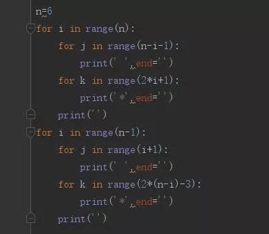 每日一练巧用python输出菱形图案 Python