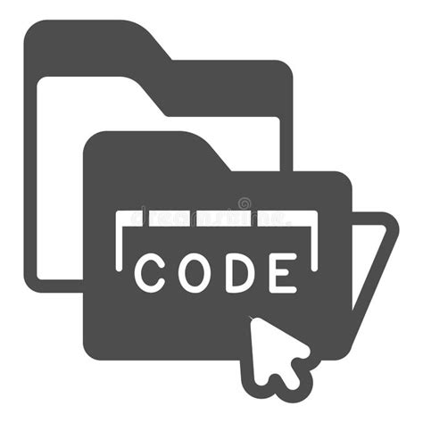 Code Data Folder And And Cursor Solid Icon Neural Dataset Concept