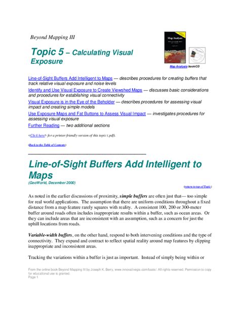 Fillable Online Variable Width Buffers A Framework For Gis Modeling