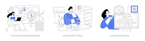 Premium Vector Quantum Computing Abstract Concept Vector Illustrations