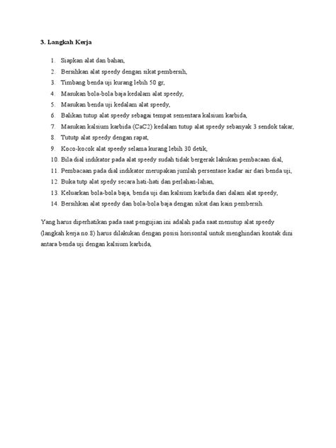 Prosedur Pengujian Speedy Moisture Test Pdf