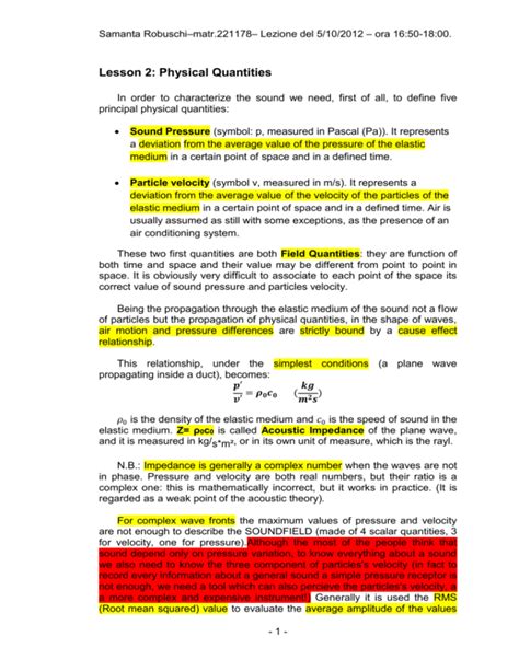 Lesson 2 Physical Quantities