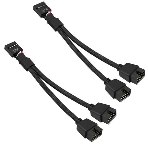Keepw 2pcs Set Usb 0 Header Splitter Easy To And Plug And Play For