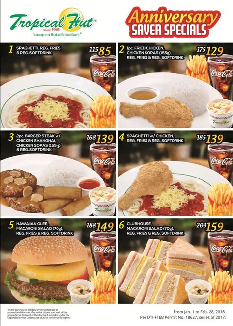Tropical Hut Menu Menu Podniku Tropical Hut Diliman Quezon City