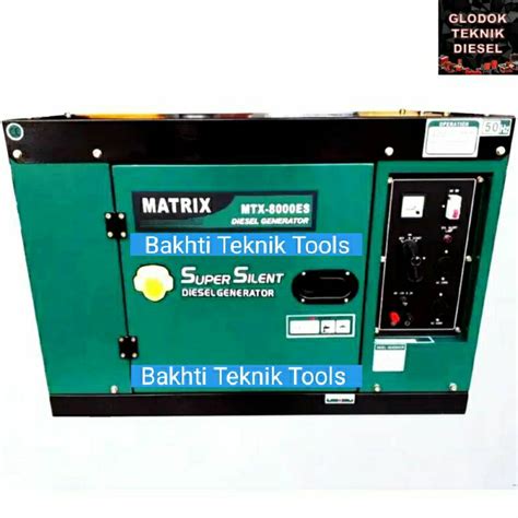 Jual Genset Super Silent Diesel Generator 6000 Watt 8 Kva Mtx 8000 Es