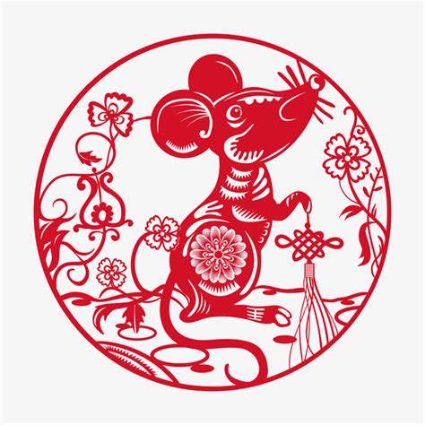 春节鼠年剪纸 素材中国sccnn