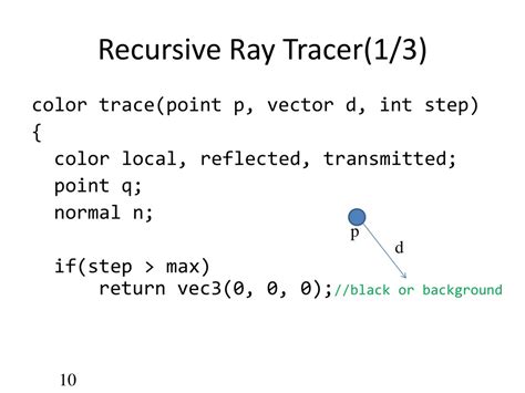 ppt computer graphics ray tracing powerpoint presentation free