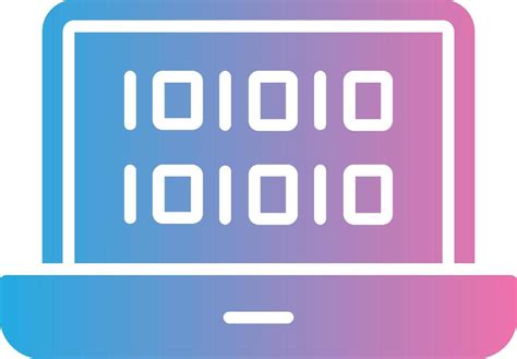 Binary Code Glyph Gradient Icon Design 43395035 Vector Art At Vecteezy