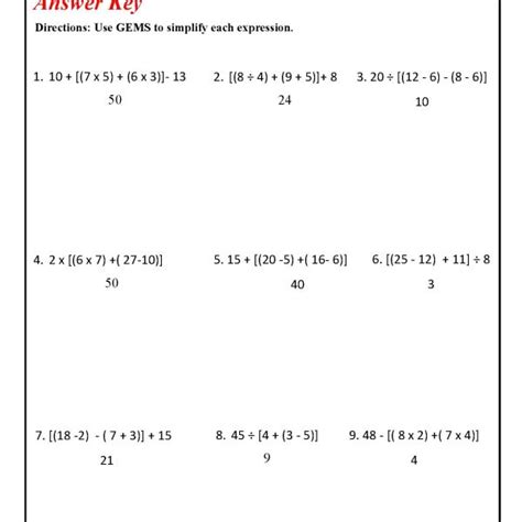 Order Of Operations Simplifying Expressions IgnitED