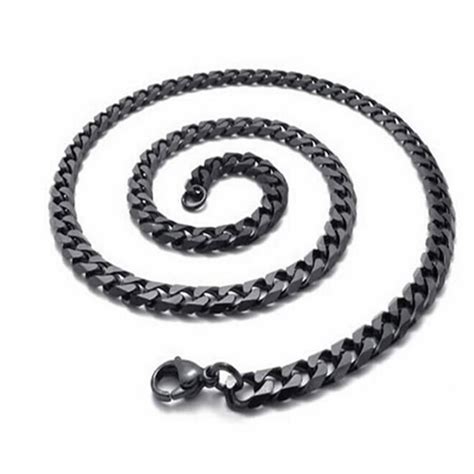 Gold Plated Stainless Steel Mens Womens Necklace Curb Link Chain