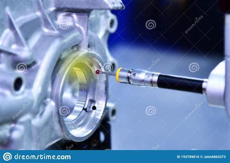 Close Up Automatic Coordinate Measurement Machine Cmm During Working